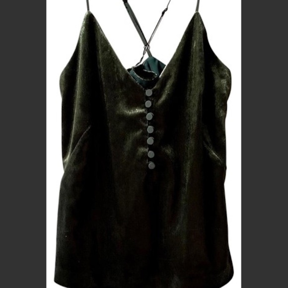 W by Worth | Tops | W By Worth Green Velvet Tank | Poshmark